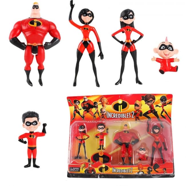 Disney Incredibles 2 Mighty Action Figure Set - 13" Pack 5 | Toy Game Shop