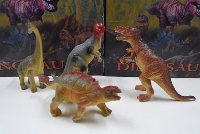 Prextex Realistic Looking 7" Dinosaurs Pack of 12 Large Plastic Assorted Dinosaur Figures | Toy ...
