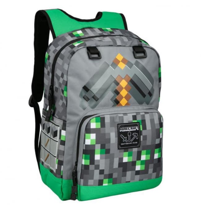 Jinx Minecraft Emerald Survivalist Kids School Backpack Green | Toy ...