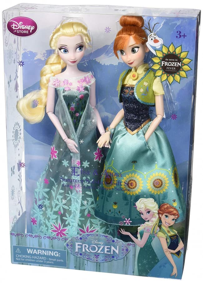 Disney Frozen Fever Anna And Elsa Dolls Summer Solstice T Set 12