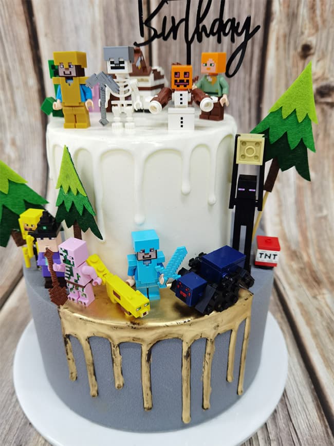 Minecraft 16pc Figures Cake Toppers | Toy Game Shop