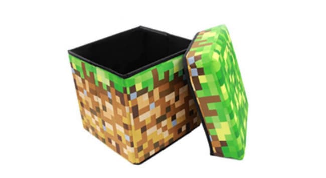 Minecraft Collapsible Storage Box Grass Block | Toy Game Shop