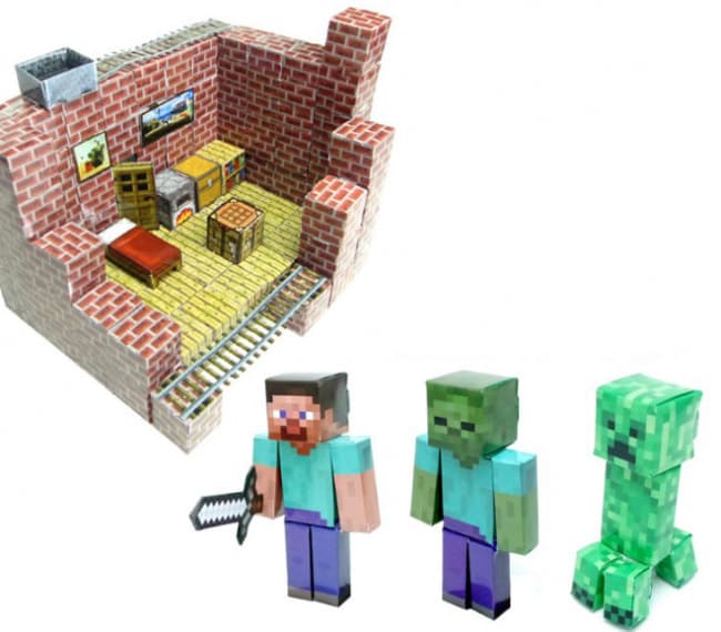Minecraft Paper 3D Puzzle Play Set | Toy Game Shop