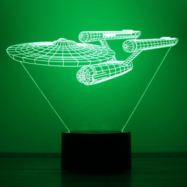 3D Optical Star Trek Enterprise Night Light | Toy Game Shop