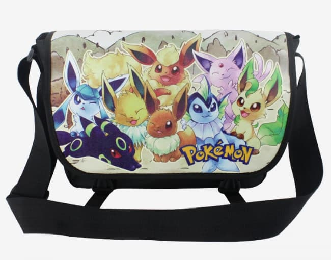 Pokemon Multi Character Shoulder Strap Bag (17 inches) | Toy Game Shop