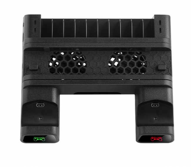 PS4 Slim Pro Charging Station, Vertical Stand with Dual Cooling Fan and ...