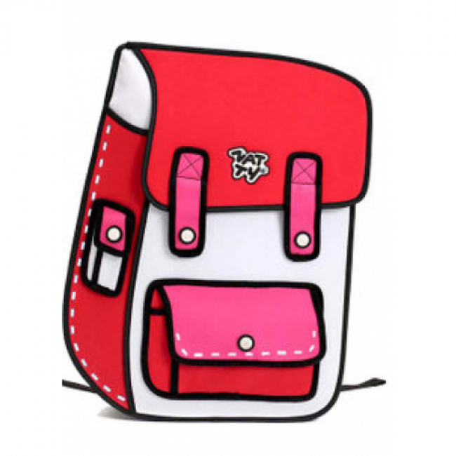 3D 2D Effect Cartoon Paper Bag Comic Backpack Bag | Toy Game Shop