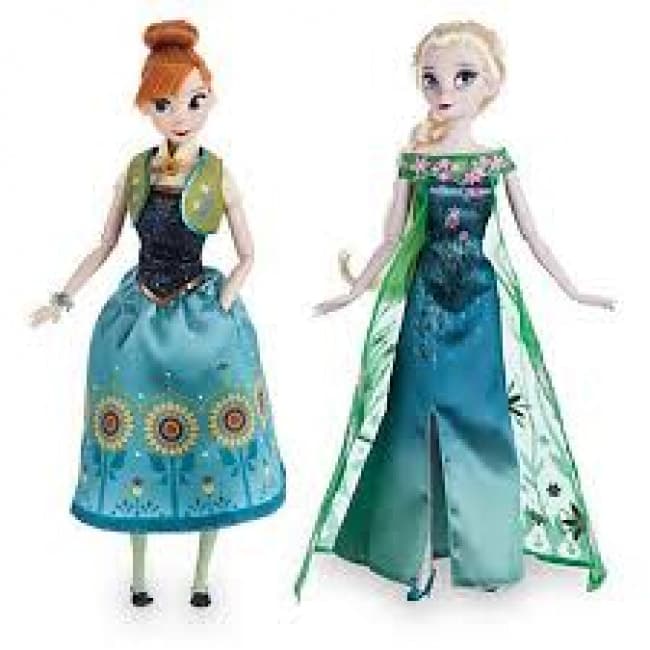Disney Frozen Fever Anna And Elsa Dolls Summer Solstice T Set 12