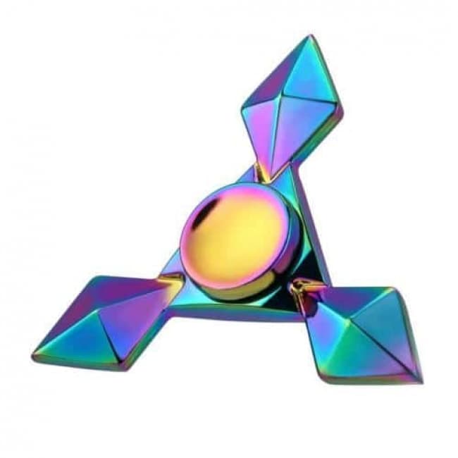 Rainbow Diamond Triangle Fidget Spinner | Toy Game Shop